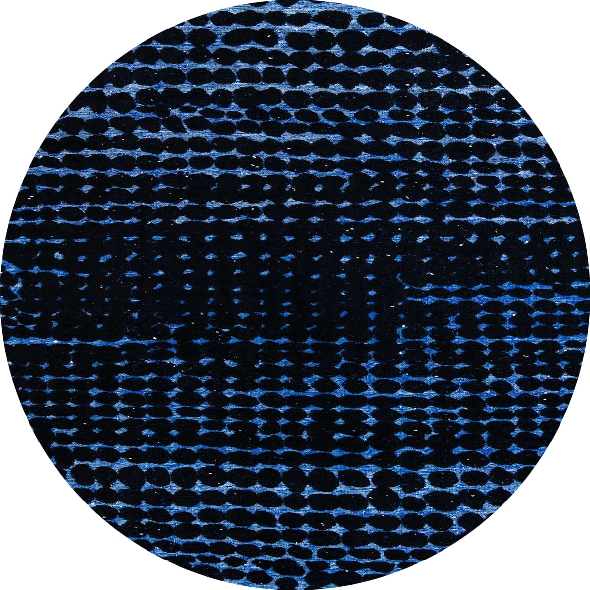 Ahgly Company Indoor Round Abstract Black Abstract Area Rugs, 8' Round ...
