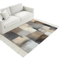 Bedroom Rug Carpet 3'x 5', Grey Brown Abstract Washable Floor Carpet ...