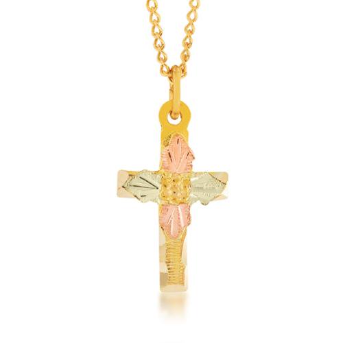 Black Hills Tri-color 10k Gold Cross Pendant - Walmart.com