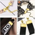 500 Pieces Golden Ribbon Bookmark Ends Metal Pinch Crimp Clamp Ends ...