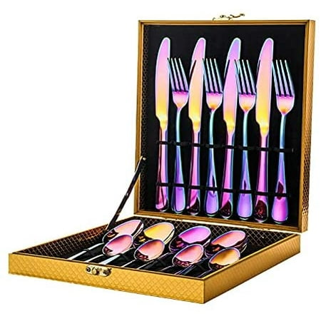 Silverware Flatware Set, 304 Stainless Steel Fork Knife Tableware Set ...