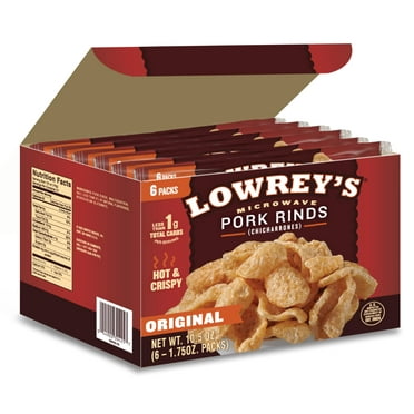 Lowrey's Bacon Curls, Microwave Pork Rinds (Original), 1.75 Ounce ...