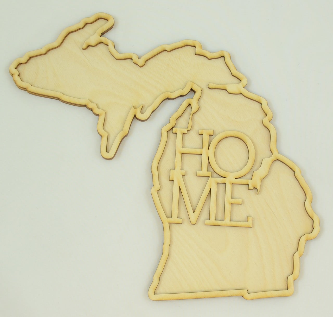 1 Pc, Large 1/4 Inch Thick Michigan State Cutouts w/"Home" Great For ...