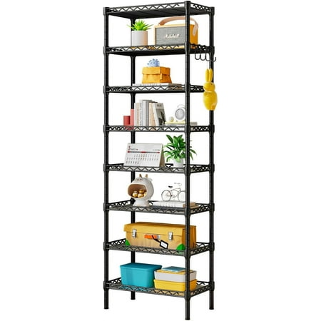 8 Tier Shelving Unit,8 Shelves Metal Storage Racks or Two 4-Tier ...