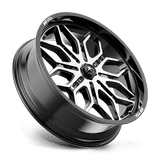 MSA Offroad Wheels Cast Aluminum Rim MA47 24X7 4X156 G-BLK-MACH 10MM ...
