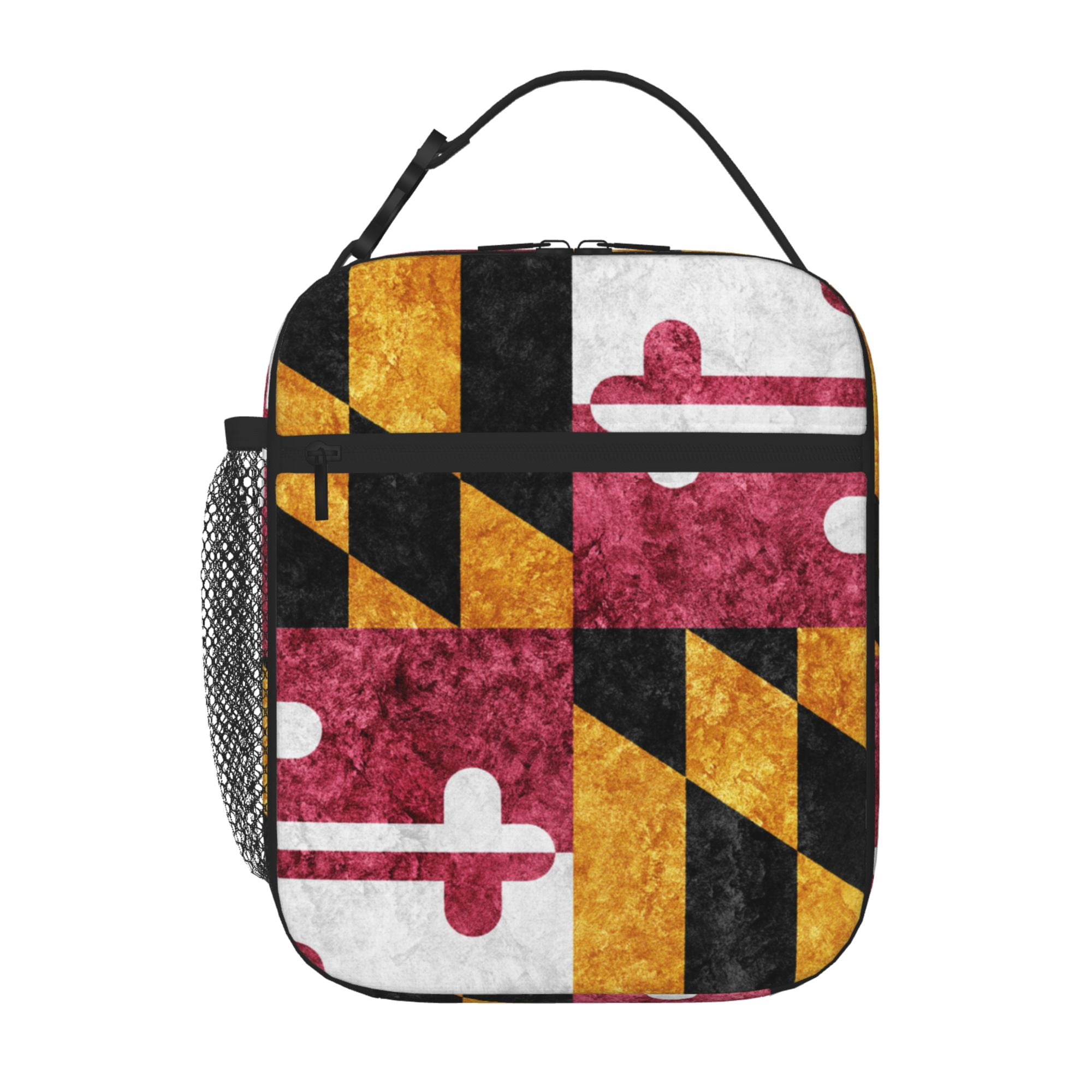 TEQUAN Portable Lunch Bag, Retro Maryland State Flag Patriotic Pattern ...