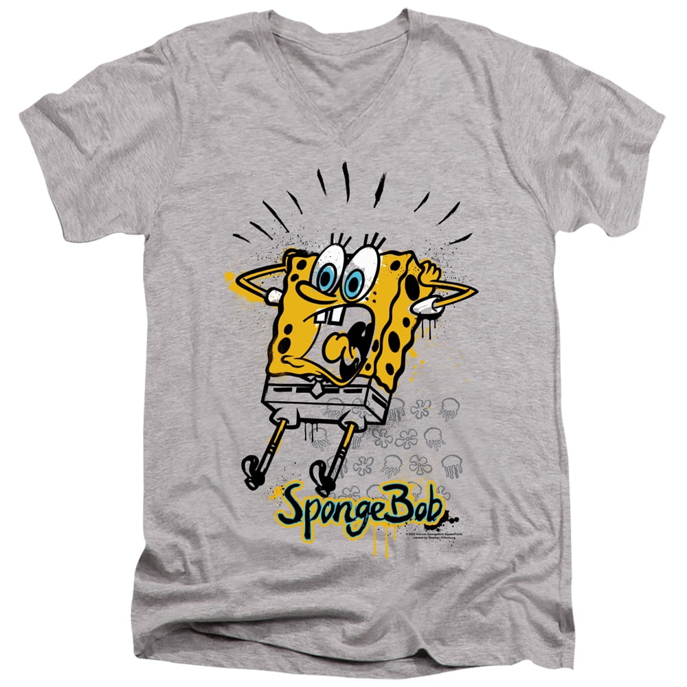 Spongebob Shocking! Unisex Adult V-Neck T Shirt - Walmart.com