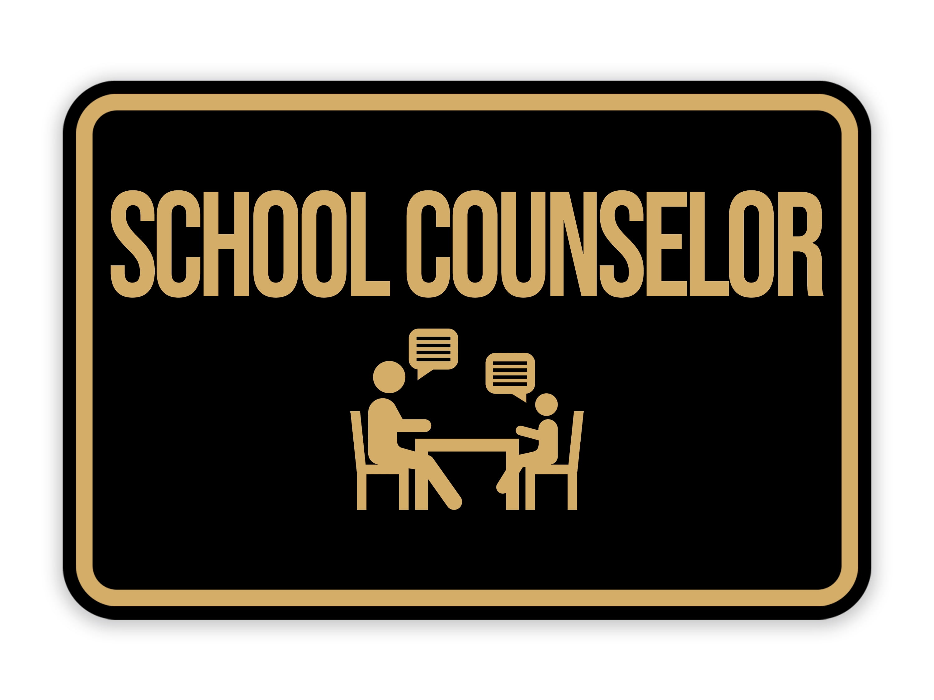 Classic Framed School Counselor Sign (Black) - Medium - Walmart.com