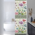Spring Florals Window Privacy Film, Daisy Wildflowers Butterfly Leaf ...