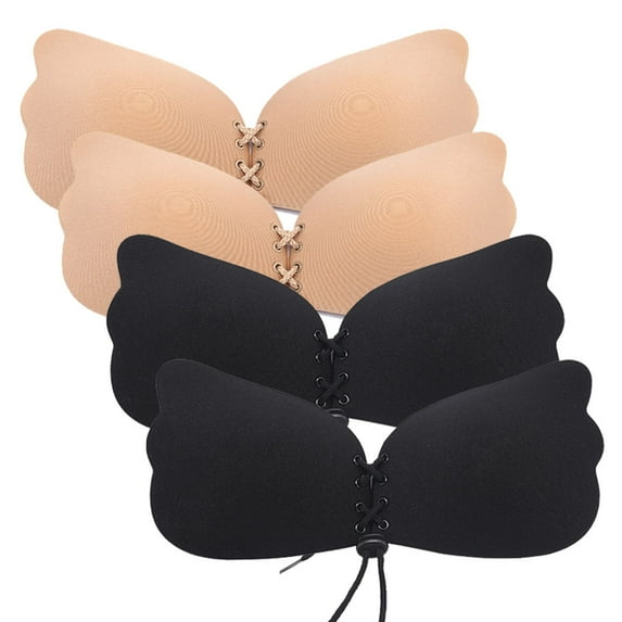 Sticky Bra 2 Pairs Strapless Backless Bra Adhesive Invisible Lift up ...