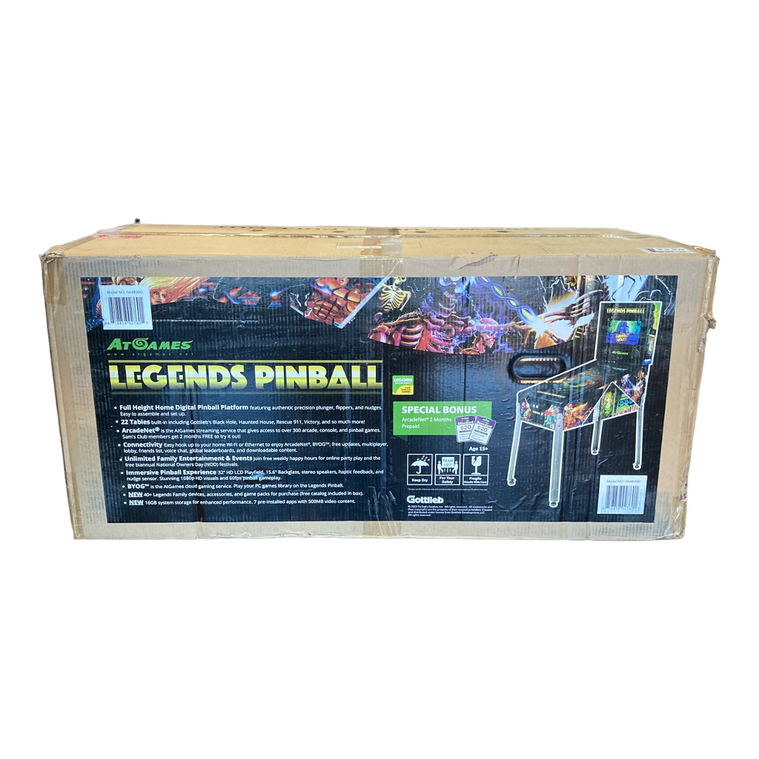 ATGAMES Legends Digital Pinball Table with Special Bonus, 22 Built-in ...