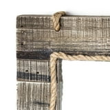 Head West Rustic Wood Plank Farmhouse Rectangular Mirror With Inlaid ...