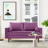 US Pride Furniture Womble 58'' Velvet Square Arm Loveseat, Purple ...
