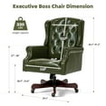 AVAWING Classic Boss Chair Wingback Traditional Chair High Back Faux ...
