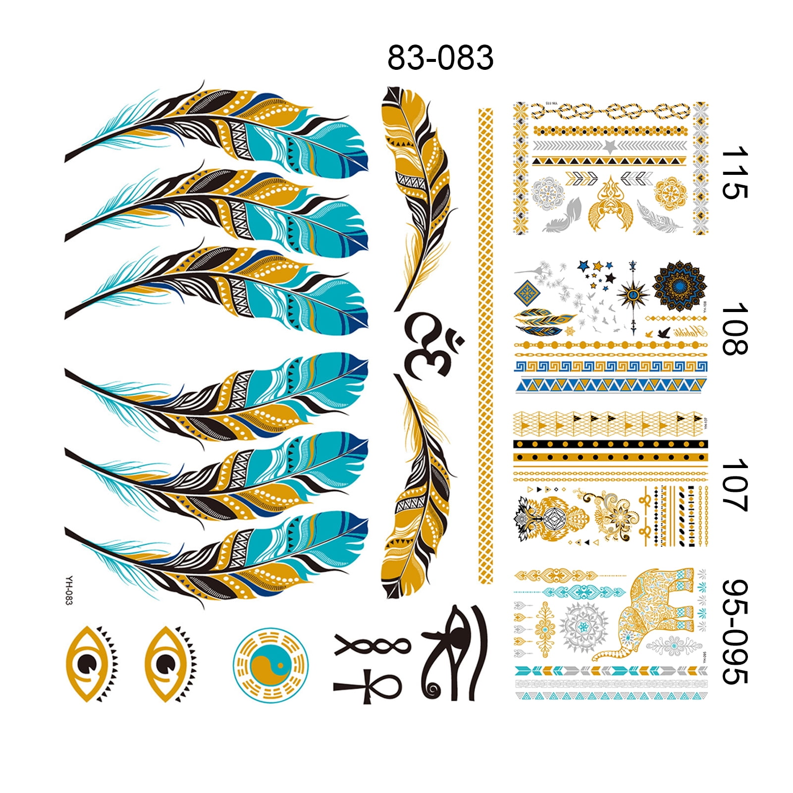 Feather Tattoo Flash