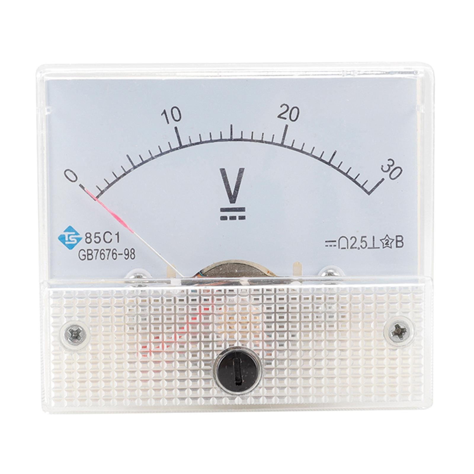 85C1 Analog Panel meter DC DC 0- DC 0-30V - Walmart.com