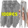 U-type Garden Staples Heavy-duty Fence Tubing Stakes Sod Pins ...