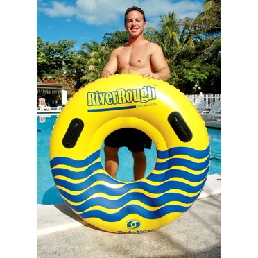 Intex Inflatable 47" Color Whirl Tube Swimming Pool Raft with Handles ...