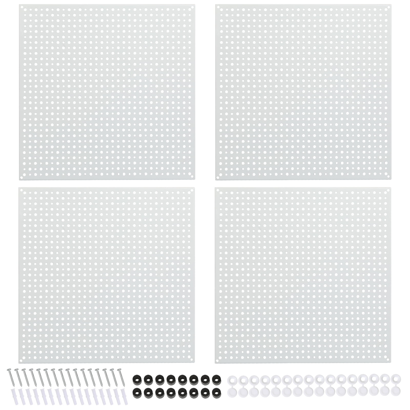 "DAANXW 4 Pack 16"" Steel Pegboard Set, Tool Organization Panels, 1/8 ...