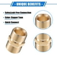 Unique Bargains Pressure Washer Connector Fitting 15mm M22x1.5 Male Adapter Brass Screw Hose ...