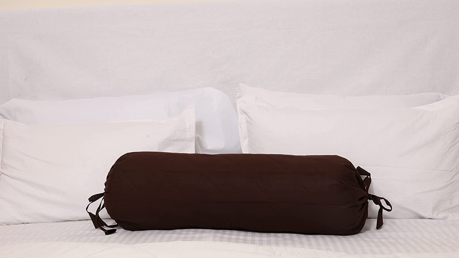 Neck Roll Bolster Cover 100% Cotton -Quilted Pattern With draw string ...