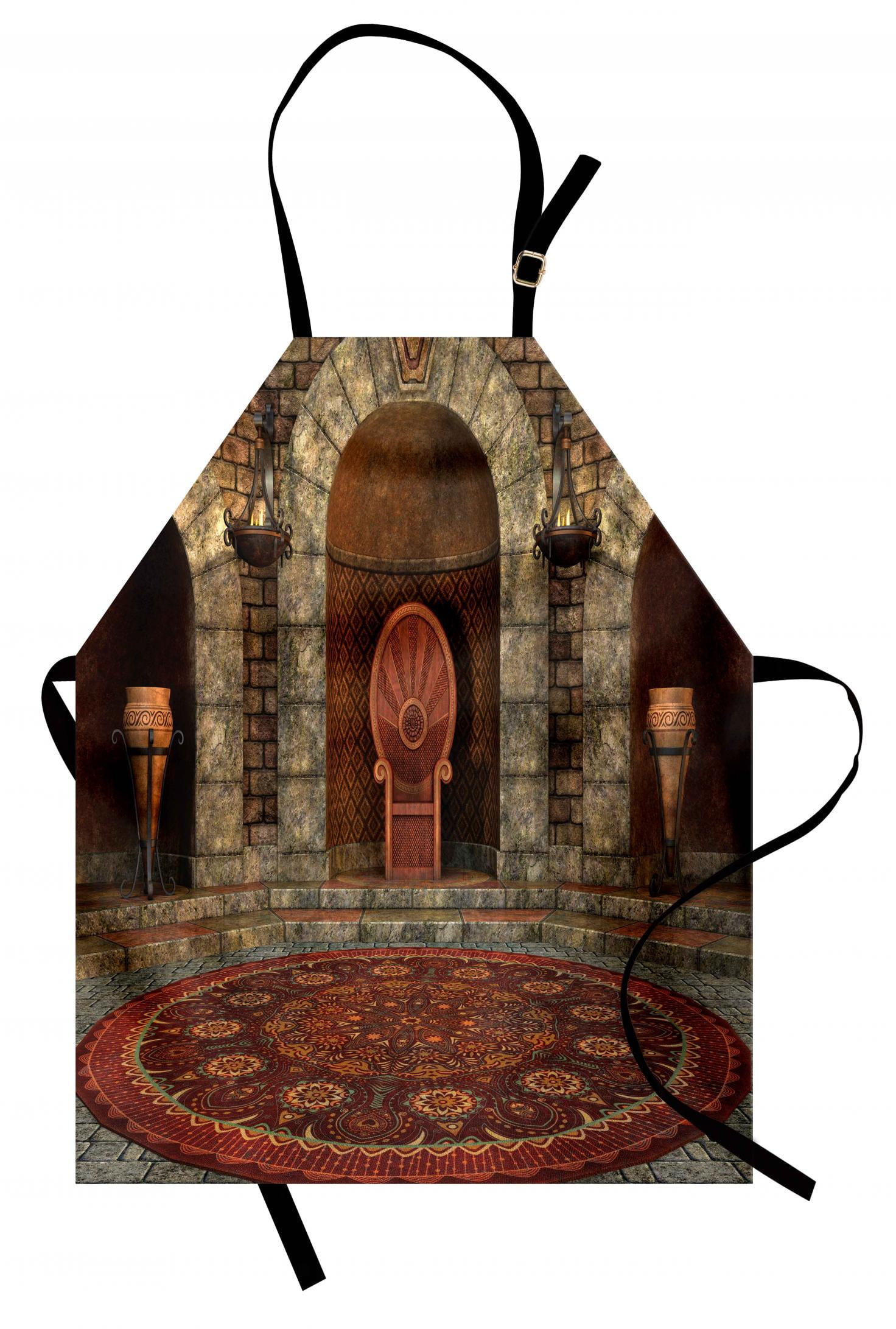 Gothic Apron Throne of King in Vintage Style Palace Chandelier Medieval ...