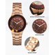 GUESS Women's W0468L1 Rose Gold-Tone Watch - Brown Dial - Walmart.com