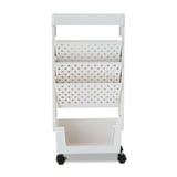 Pen+Gear 5-Tier Movable Organization & Storage Cart, White - Walmart.com