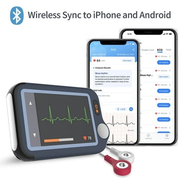 EMAY Bluetooth EKG Machine | Portable ECG Monitor for iPhone, Android ...