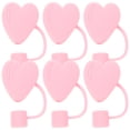 12 Pcs Straw Dust Plug Strawberry Decor Paw Silicone Straw Tips ...