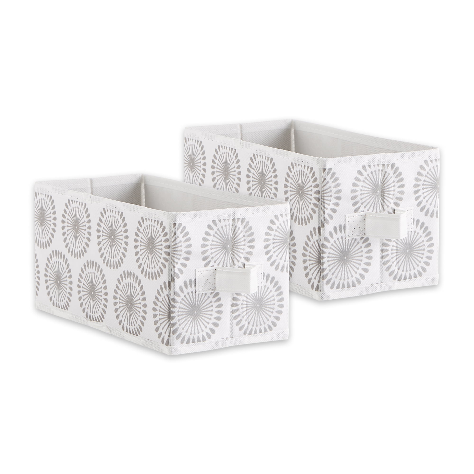 Nonwoven Polyester Bin Starburst Gray Rectangle Small 11x5.5x5.5 Set/2 ...