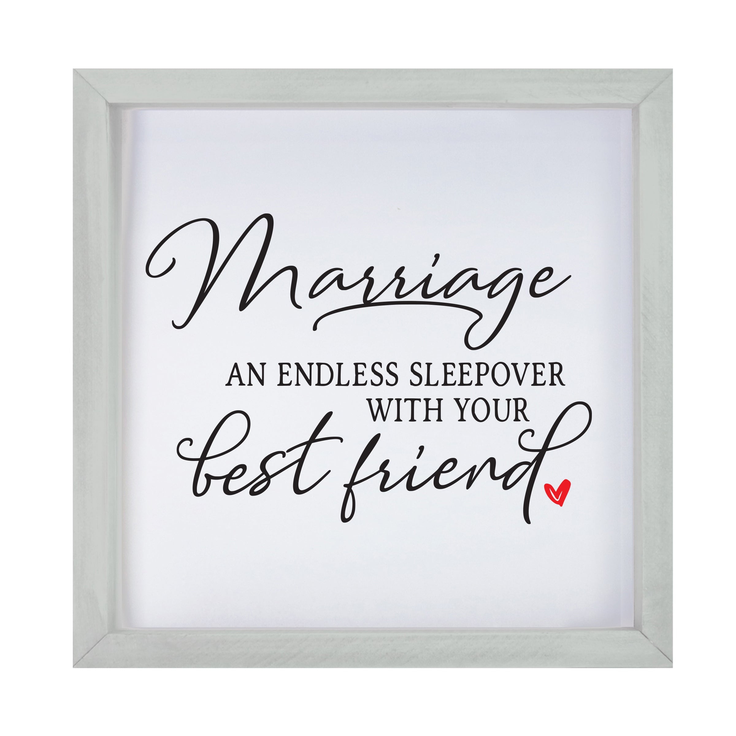 Inspiring Modern Framed Shadow Box 7x7in - Marriage An Endless ...