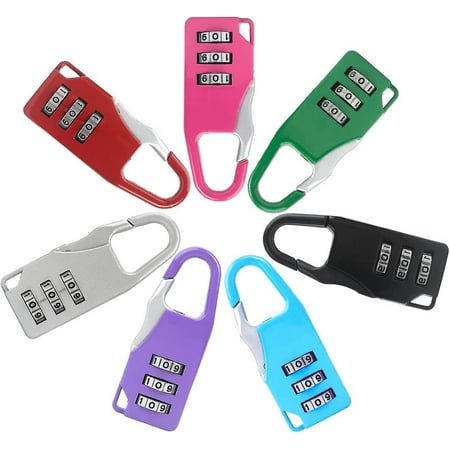 HUSERYT 7 Pcs Combination Lock,mini Combination Padlock Resettable ...