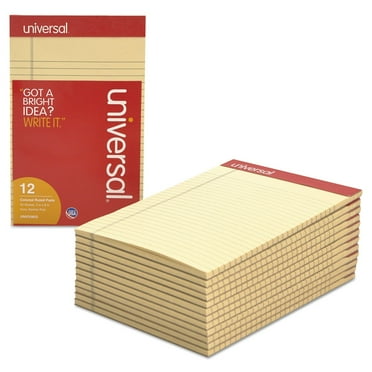 Universal Colored Perforated Note Pads, 8 1/2 x 11, Orchid, 50 Sheet ...