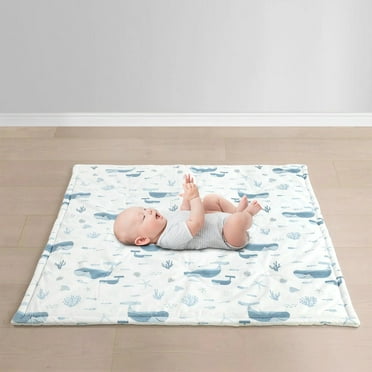 Lush Dcor Baby Square With Border Play Mat Ivory Single 36X36 - Walmart.com