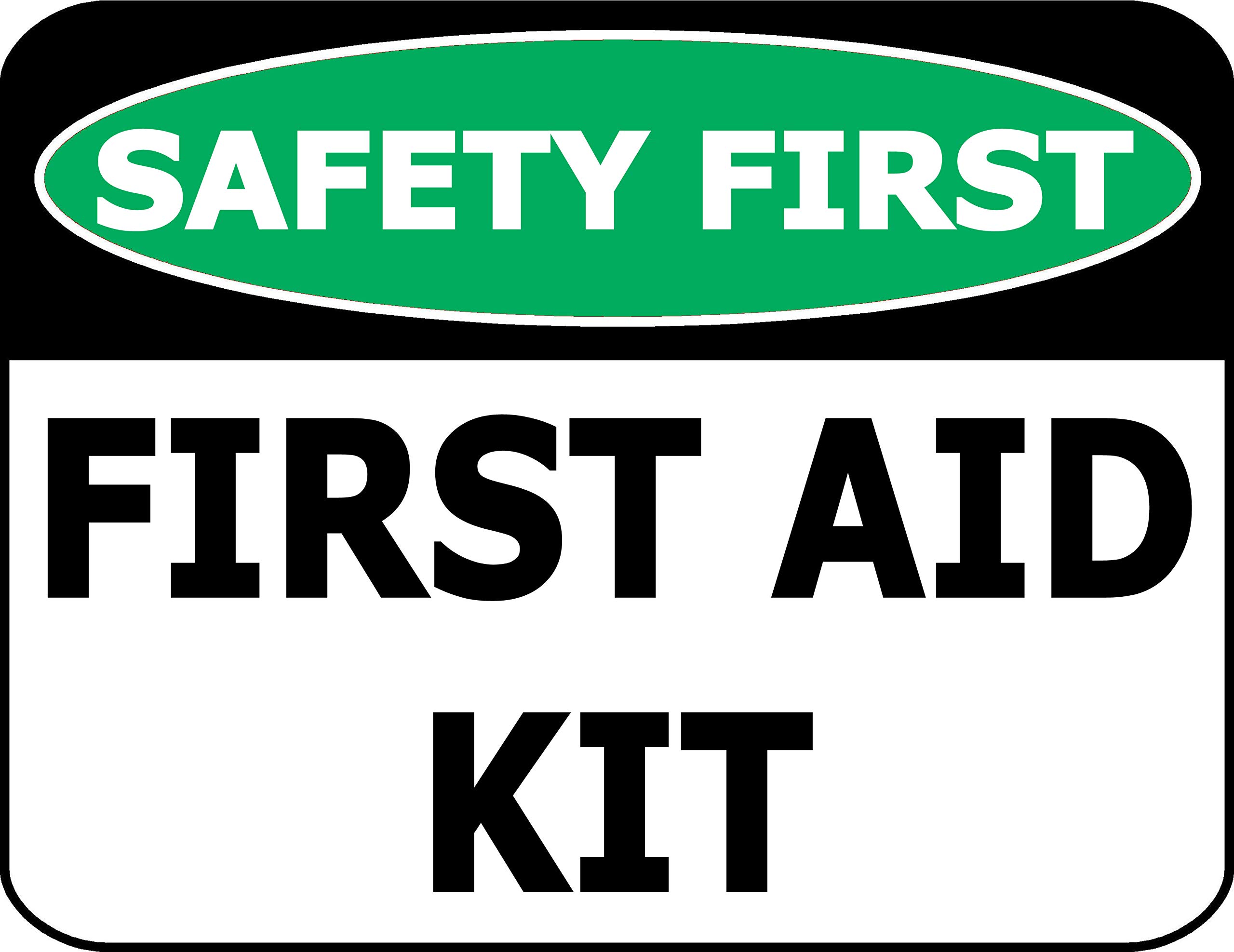 PCSCP Safety First First Aid Kit 11.5 inch by 9 inch Laminated OSHA ...