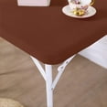 JISEN Cocktail Square Table Top Cover Spandex Fitted Stretchable ...