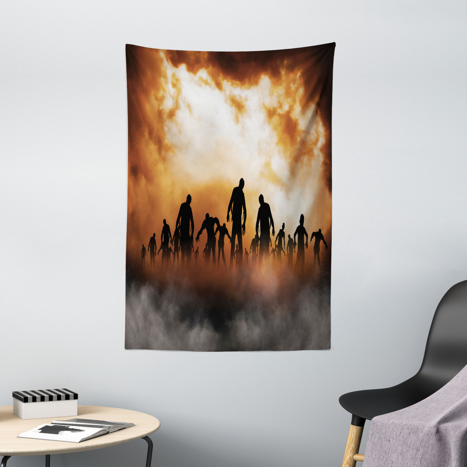 Halloween Tapestry, Zombies Dead Men Walking Body in the Doom Mist at ...