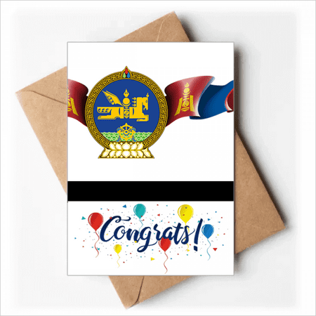 Mongolia National Emblem Country Symbol Wedding Cards Congratulations ...
