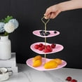 dajkiuy 3 Tiered Heart Shaped Serving Trays, Plastic Cupcake Stand ...