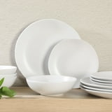 Gibson Home Bethel 12-Piece Matte White Stoneware Dinnerware Set ...