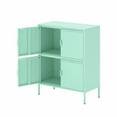Modern Metal Storage 4-Door Locker Cabinet, Free Standing Sideboard ...