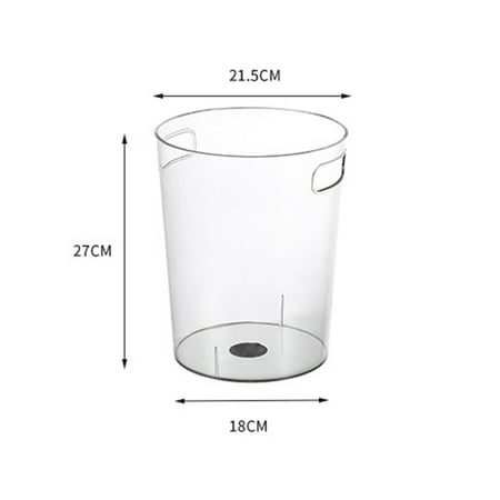 Desktop Trash Can Transparent Ice Pail Clear Bucket Storage Bucket ...