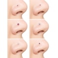 Women's Stainless Steel Crystal Accent Nose Studs, 6 Pack - Premium ...