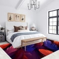 Abstract Feather Area Rugs, Colorful Texture Carpet, Washable Non Slip ...