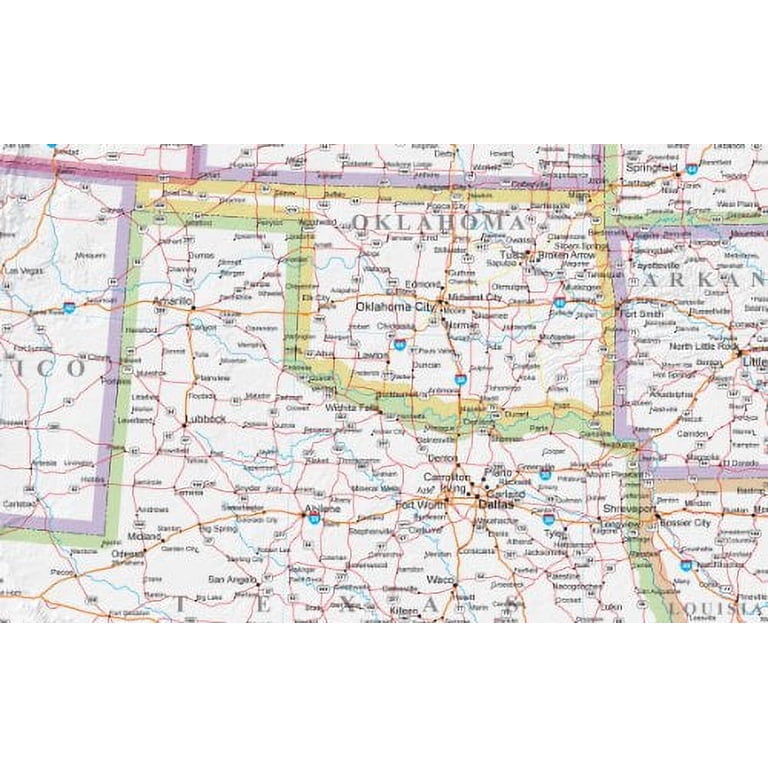 24x36 United States Usa Contemporary Elite Wall Map Laminated