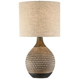 360 Lighting Emma Modern Mid Century Accent Table Lamp 21" High Wood ...