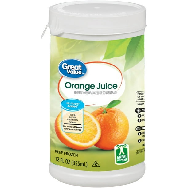 Great Value Frozen Orange Juice, 12 fl oz - Walmart.com