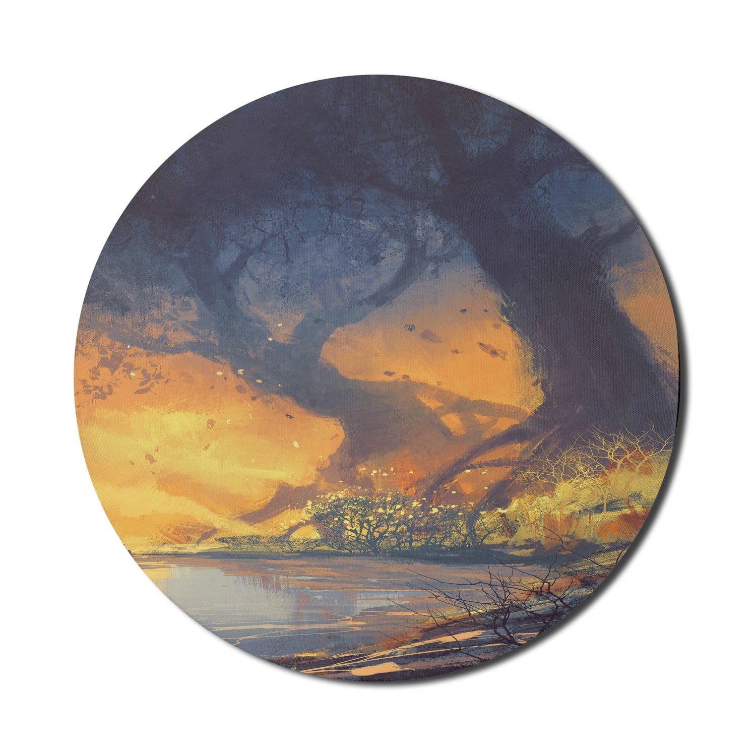 Fantasy Mouse Pad for Computers, Landscape Painting of Big Trees with ...
