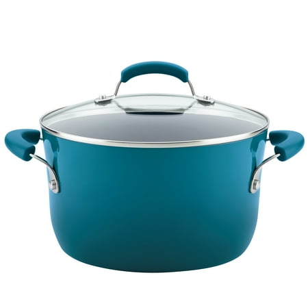 Rachael Ray Brights Nonstick Stock Pot/Stockpot with Lid - 6 Quart ...